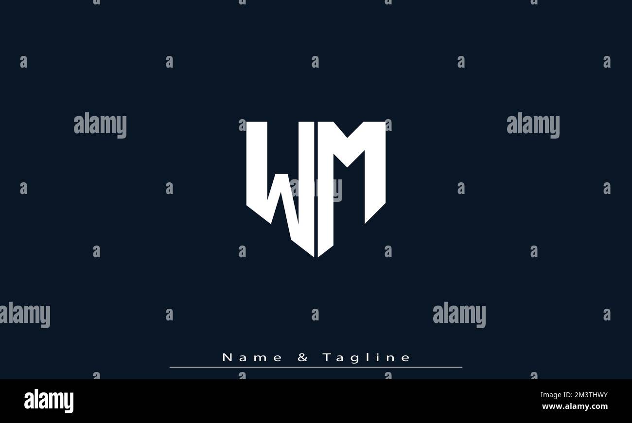 Alphabet letters Initials Monogram logo WM , MW Stock Vector Image ...