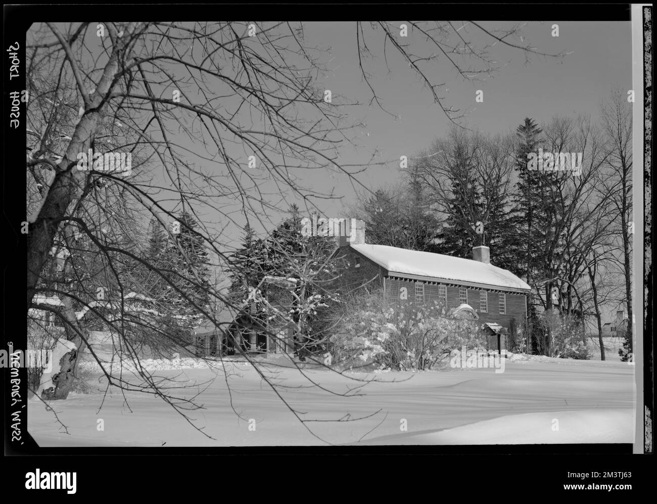 Short house in snow , Architecture, Dwellings, Snow. Samuel Chamberlain ...