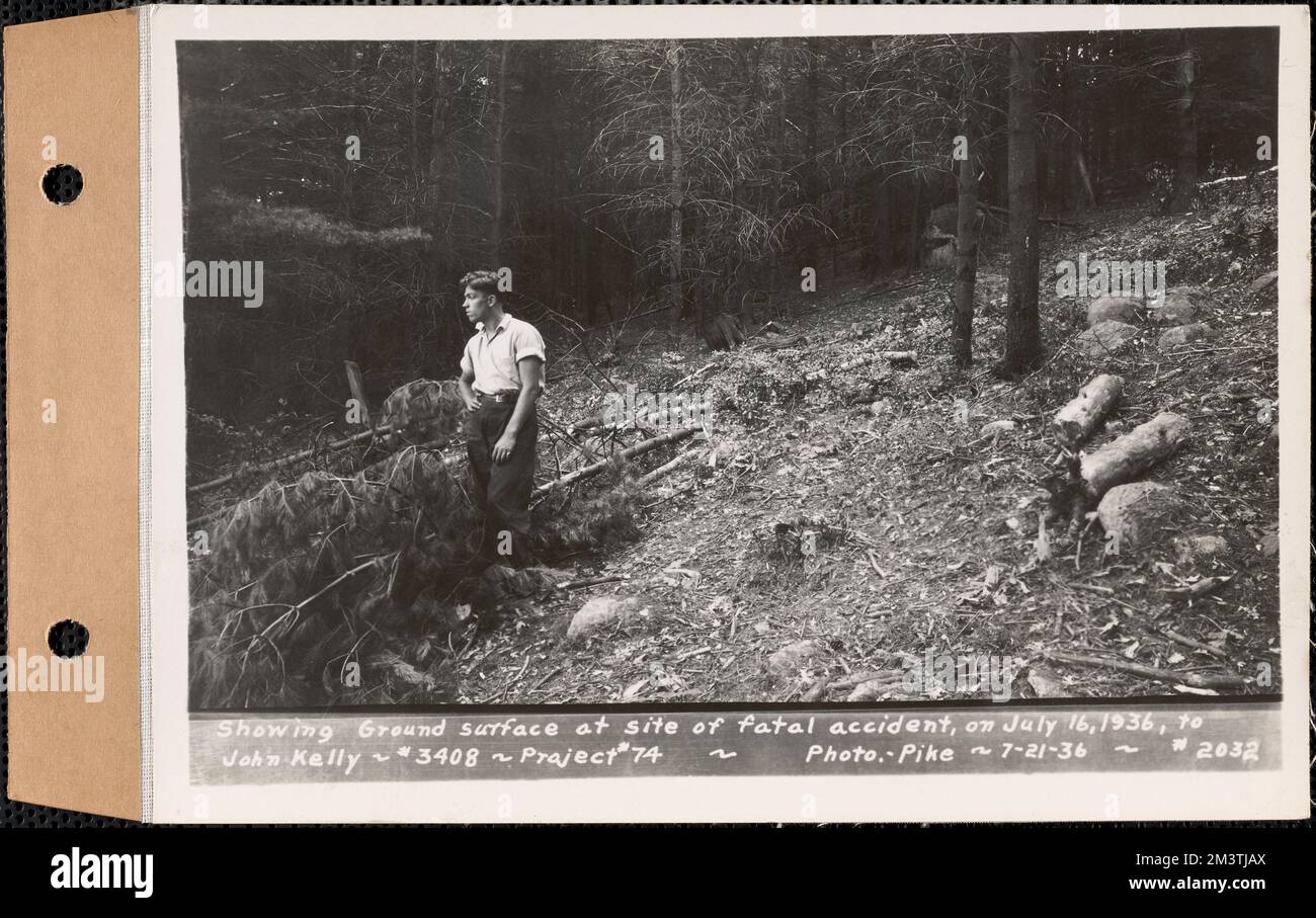 Showing ground surface at site of fatal accident, on July 16, 1936, to ...