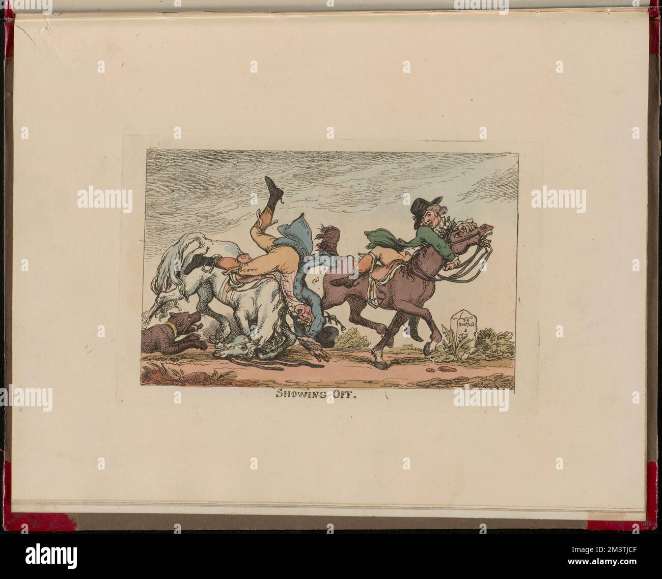 Showing off , Horses, Horseback riding, Dogs. Thomas Rowlandson (1756 ...