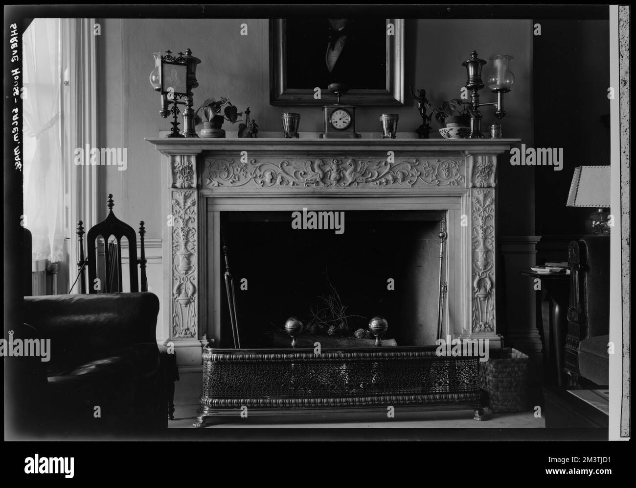Shreve House, interior, fireplace , Interiors, Fireplaces. Samuel ...