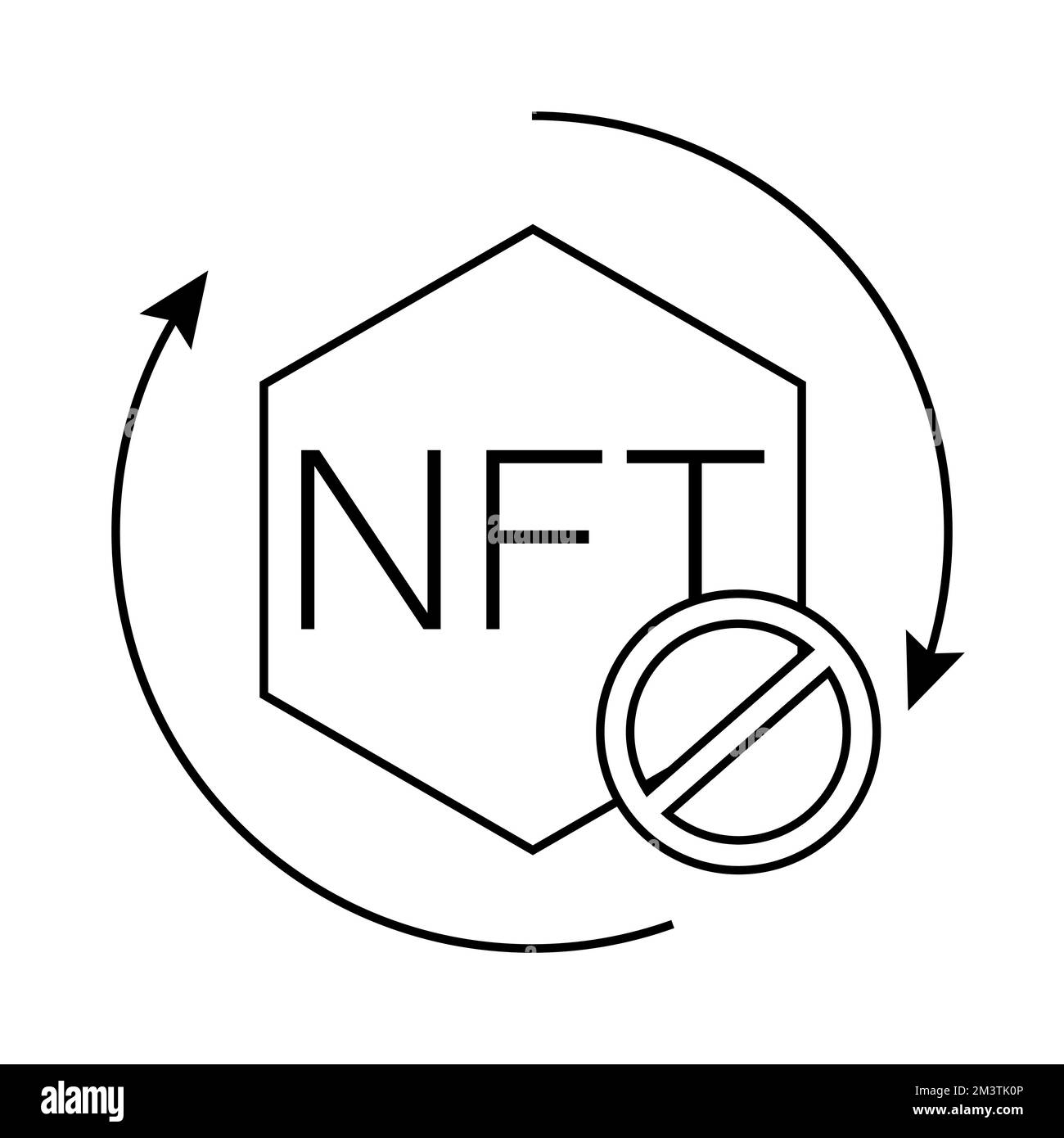 NFT technology line icon. Crypto Icon or Logo Symbol vector ...