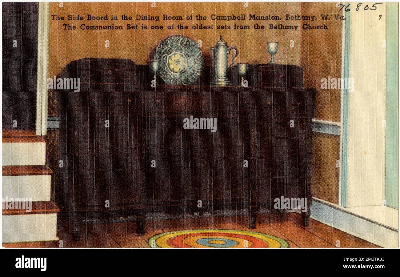 The side board in the dinning room of the Campbell Mansion, Bethany, W ...