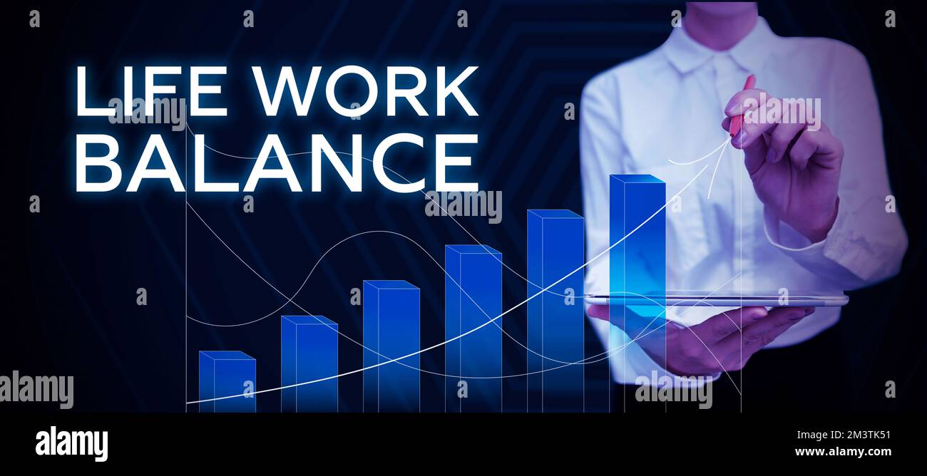 Inspiration showing sign Life Work Balance. Business overview stability ...