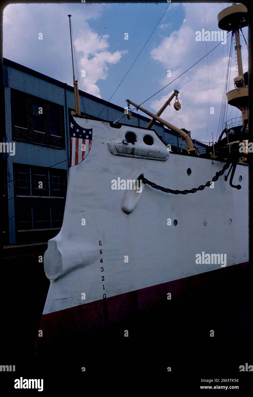 Side view of end of USS Olympia, Philadelphia Maritime Museum ...