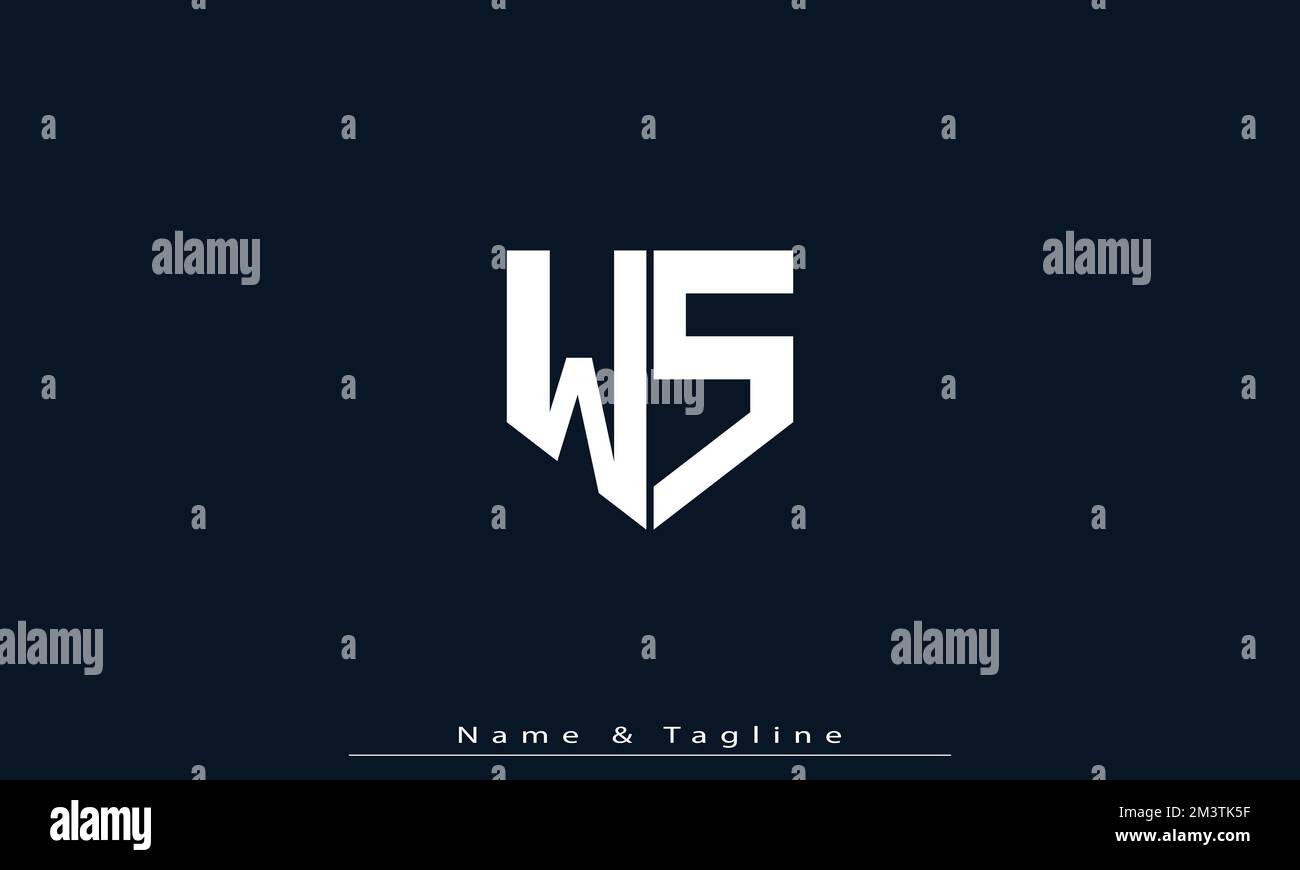 Alphabet letters Initials Monogram logo WS , SW Stock Vector Image ...