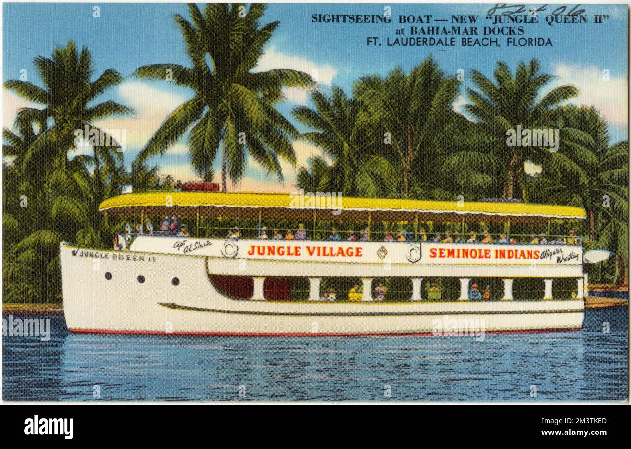 Sightseeing boat- new 'Jungle Queen II' at Bahia-Mar Docks, Ft ...