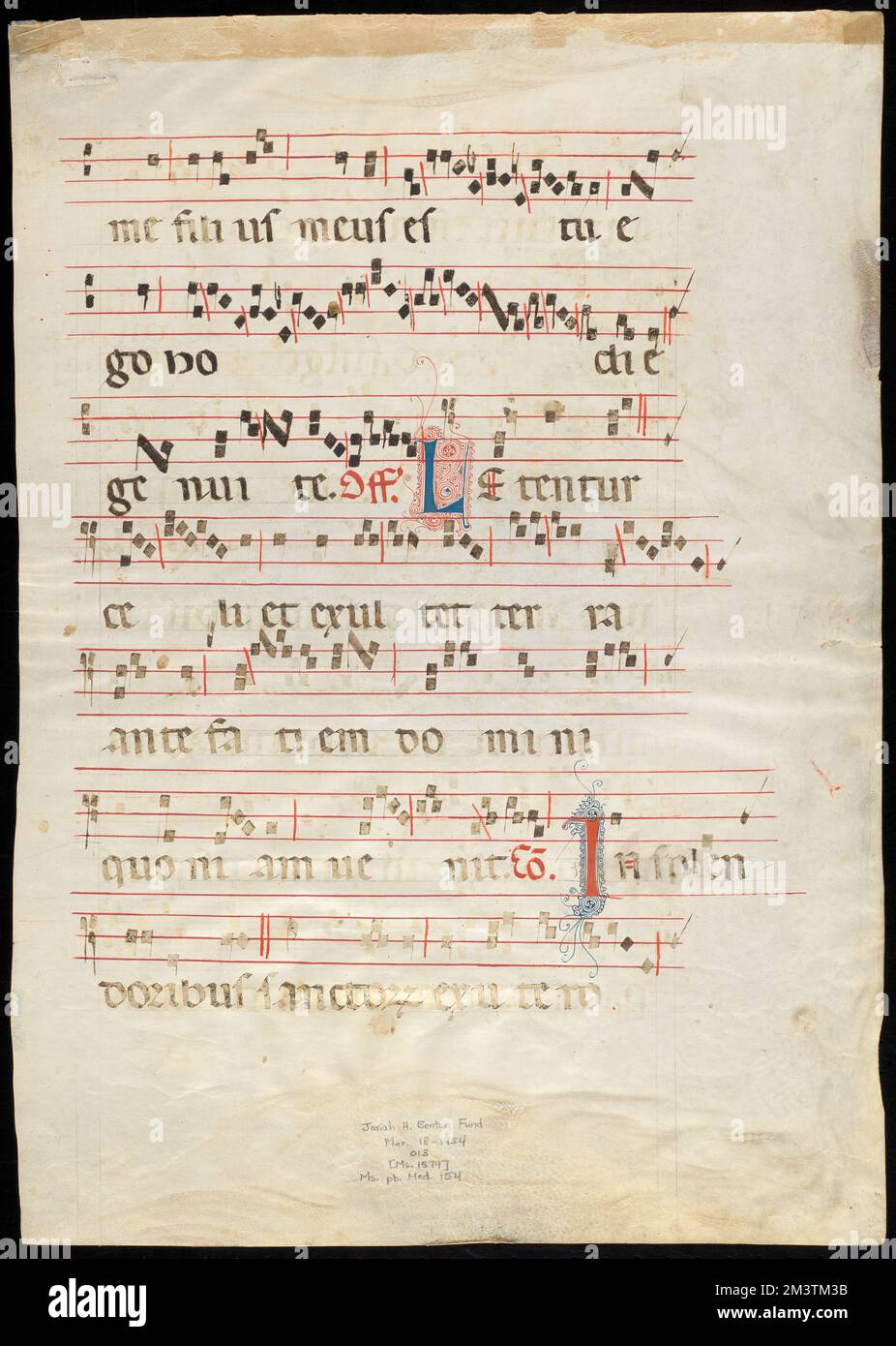 Single leaf from a 14th-century gradual : in Latin ,. Medieval and ...
