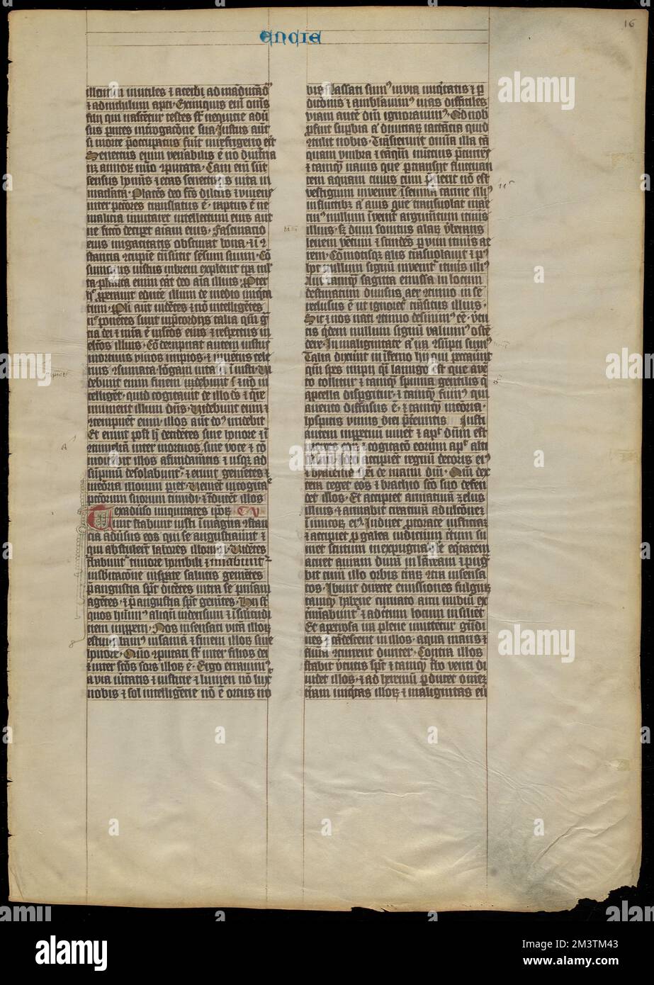 Single leaf from a 15th-century Bible : in Latin ,. Medieval and Early ...