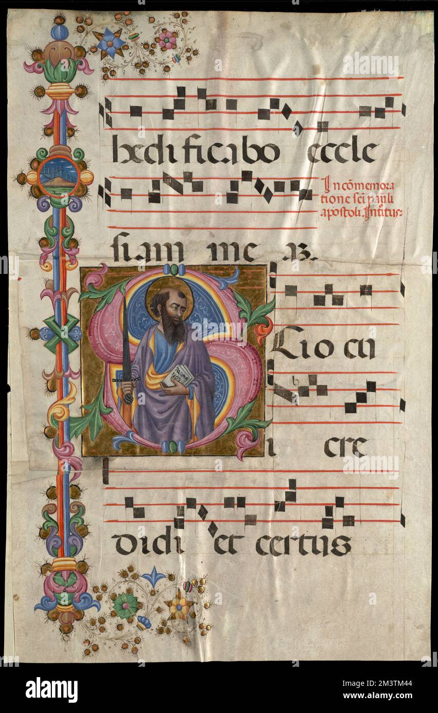 Single leaf from a 15th-century gradual : in Latin ,. Medieval and ...