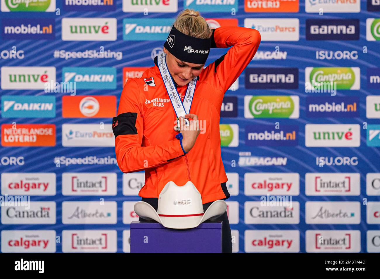 CALGARY, CANADA - DECEMBER 16: Irene Schouten of The Netherlands ...