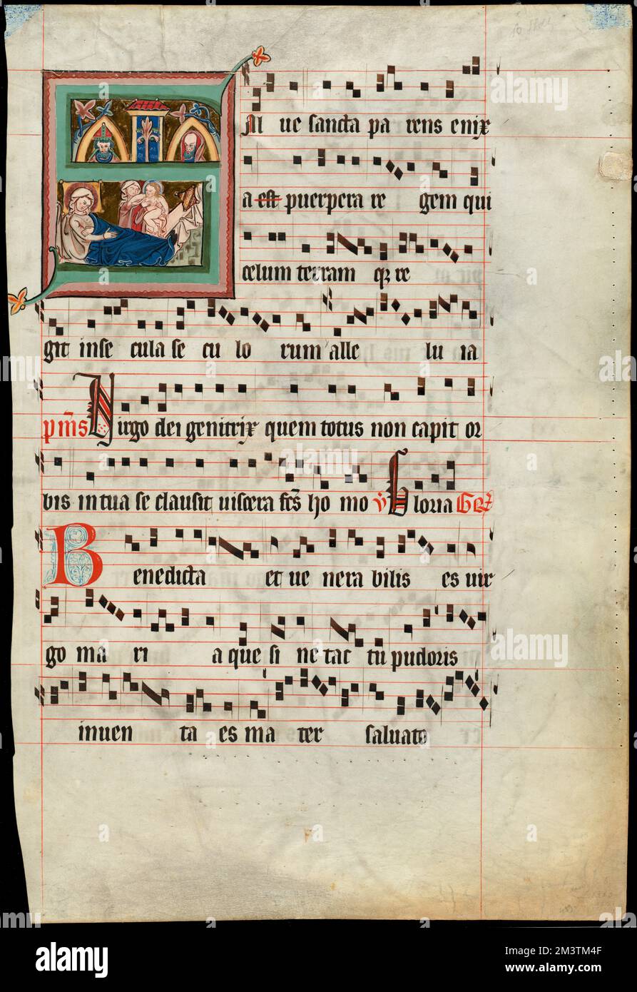Single leaf from a 14th-century gradual : in Latin ,. Medieval and ...