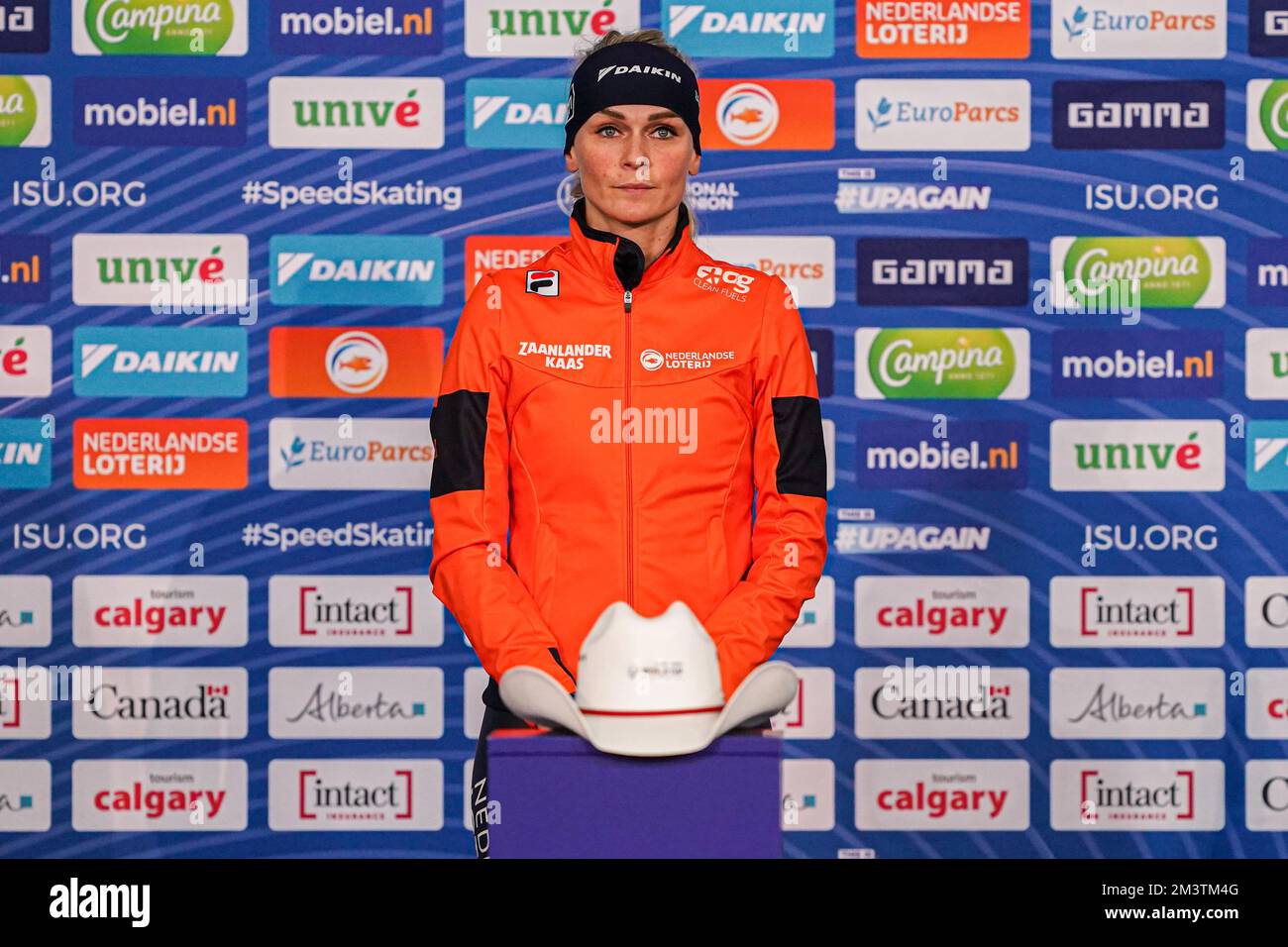 CALGARY, CANADA - DECEMBER 16: Irene Schouten of The Netherlands ...