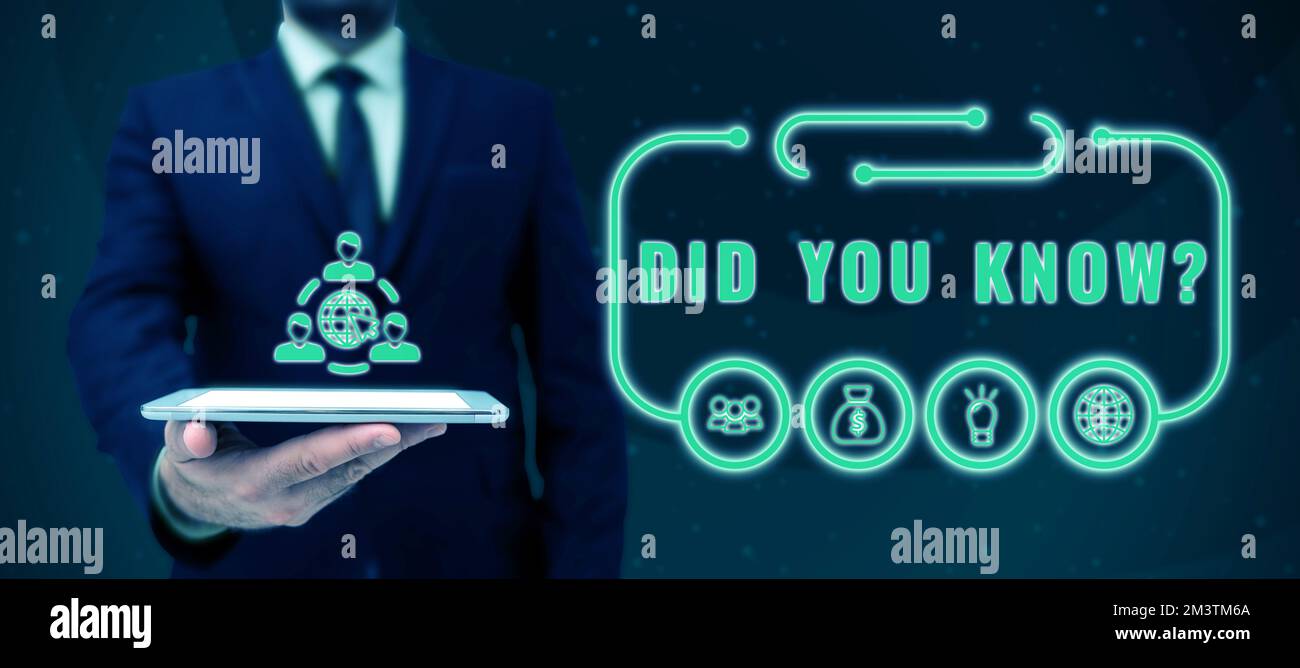 Conceptual caption Did You Know. Business concept Fun Facts and Figures ... Conceptual caption Did You Know. Business concept Fun Facts and Figures ...
