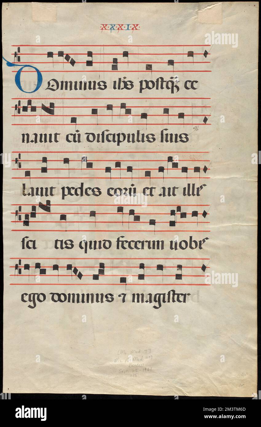 Single leaf from a 15th-century gradual : in Latin ,. Medieval and ...