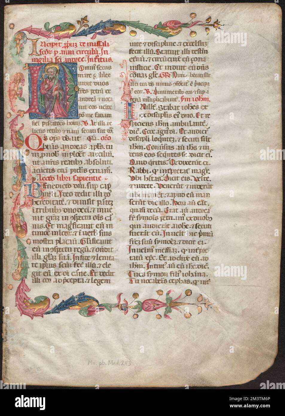 Single leaf from a 15th-century missal : in Latin ,. Medieval and Early ...