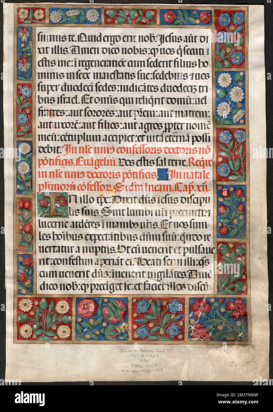 Single leaf from a late 15th- or early 16th-century evangeliarium : in ...