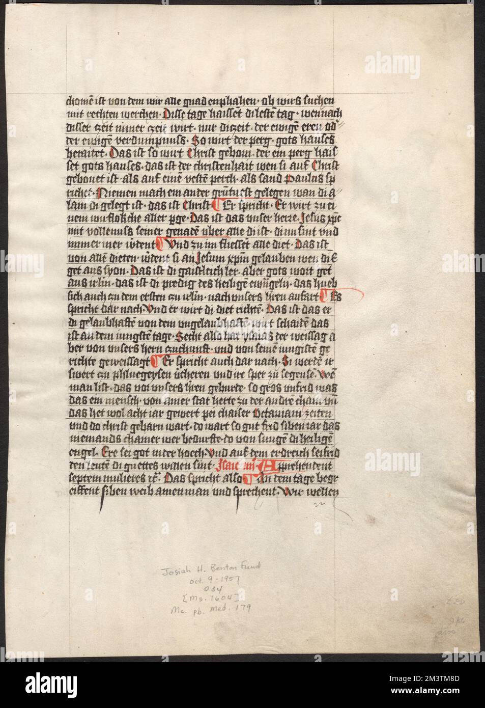 Single leaf from an unidentified 15th-century commentary on Isaiah 3 ...