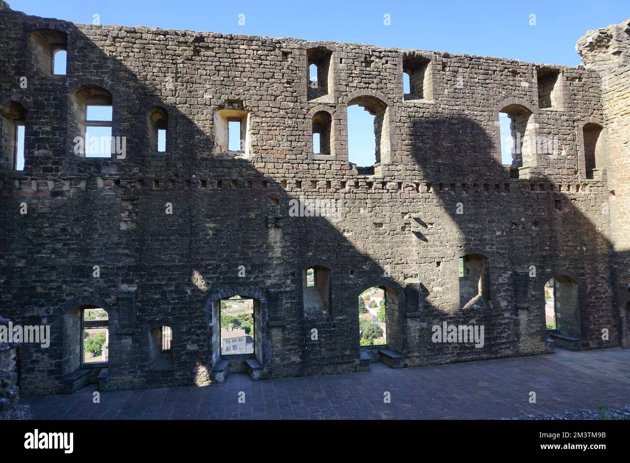 landscape in the southern hills of the alps , France in the spring on a ...