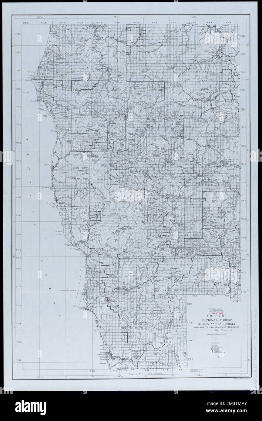 California oregon map forest hi-res stock photography and images - Alamy