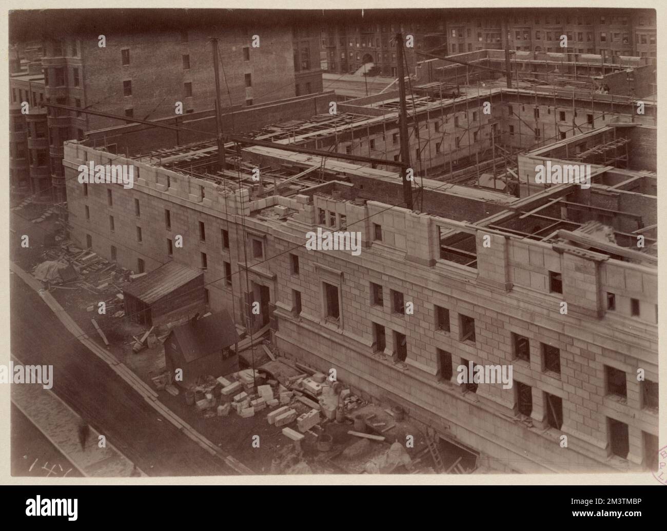 Site from S.S. Pierce Building, construction of the McKim Building ...