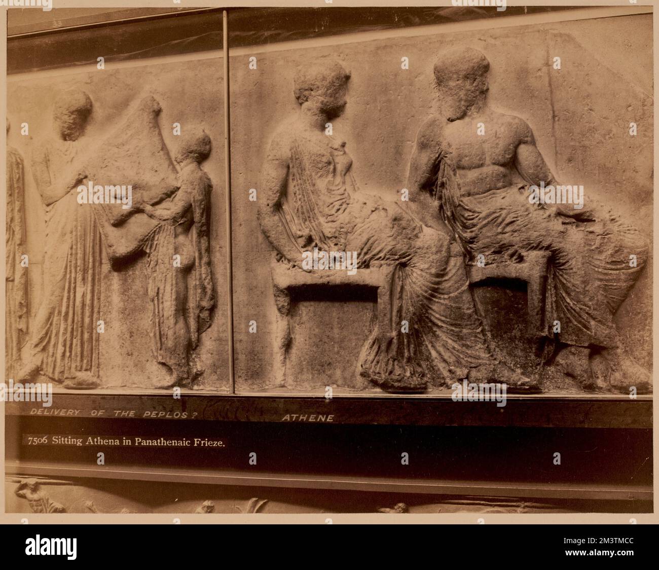 Sitting Athena in panathenaic frieze , Antiquities, Bas-reliefs ...