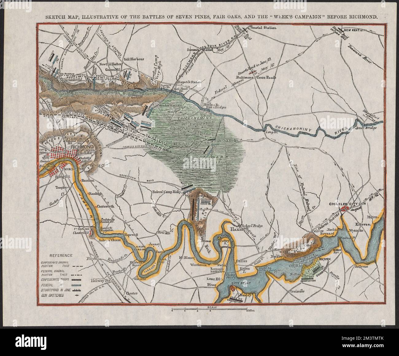 Sketch map, illustrative of Seven Pines, Fair Oaks, and the 'Week's ...