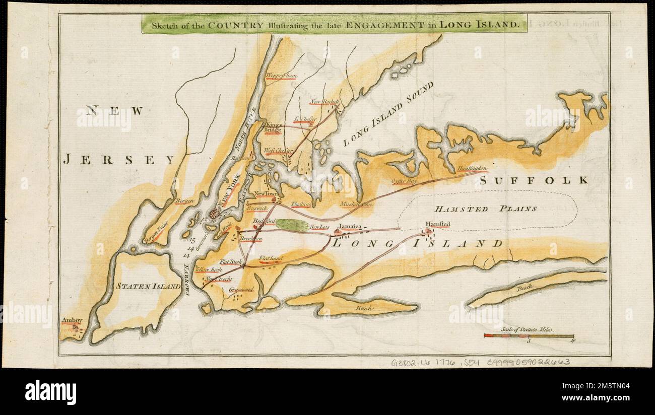 Sketch of the country illustrating the late engagement in Long Island ...