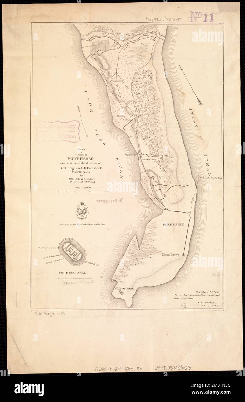 Sketch of vicinity of Fort Fisher , Fort Fisher N.C. : Fort, History ...