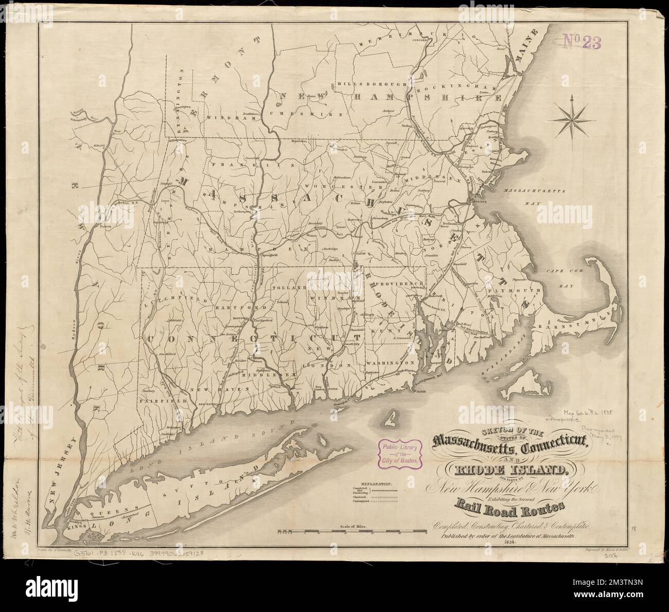 Sketch of the states of Massachusetts, Connecticut, and Rhode Island ...
