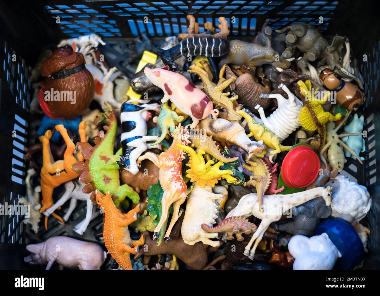 Multicolored small rubber animals Stock Photo - Alamy