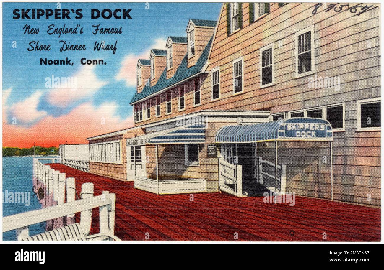 Skipper's Dock, New England's famous shore dinner wharf, Noank, Conn ...
