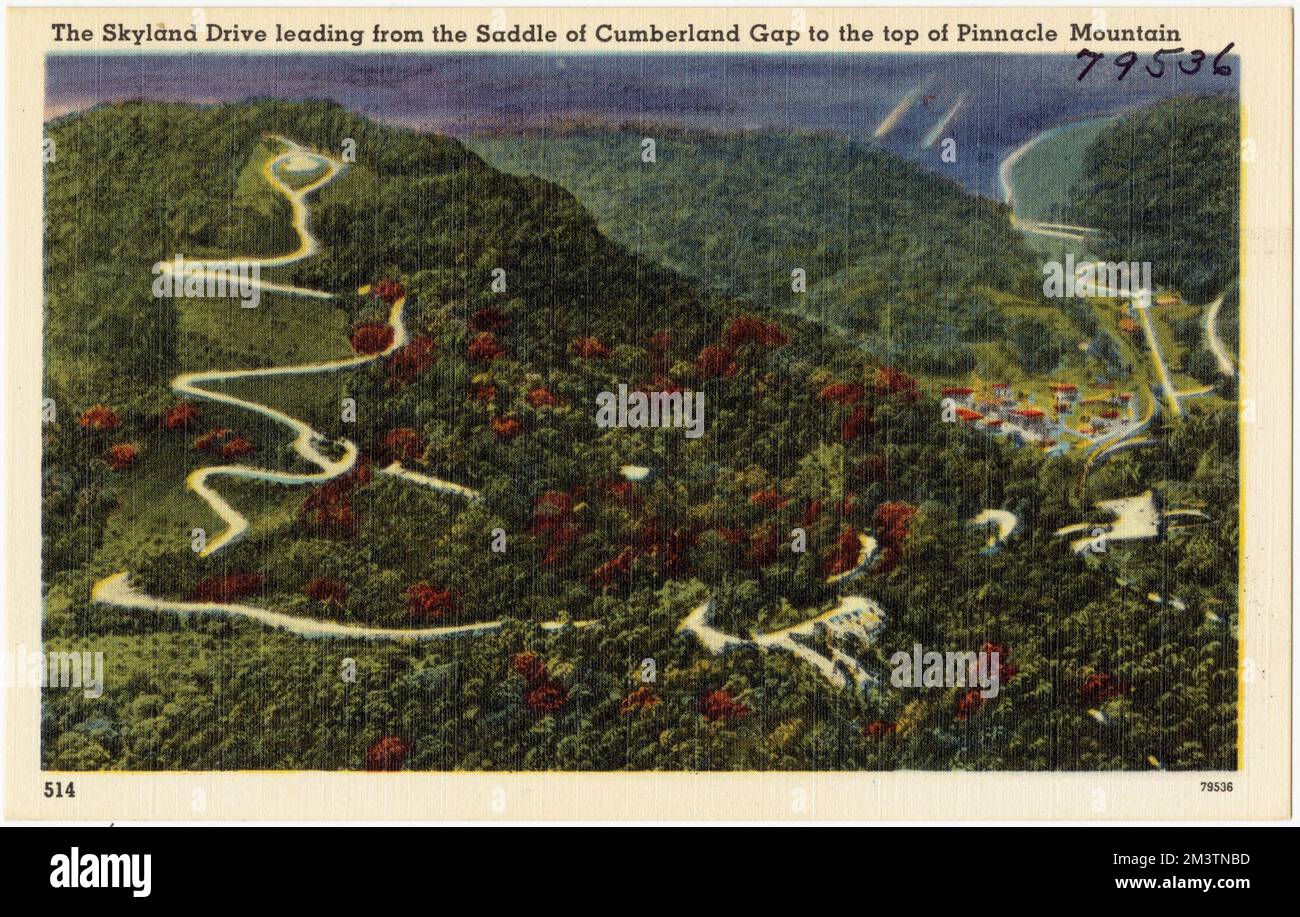 The Skyland Drive leading from the saddle of Cumberland Gap to the top ...