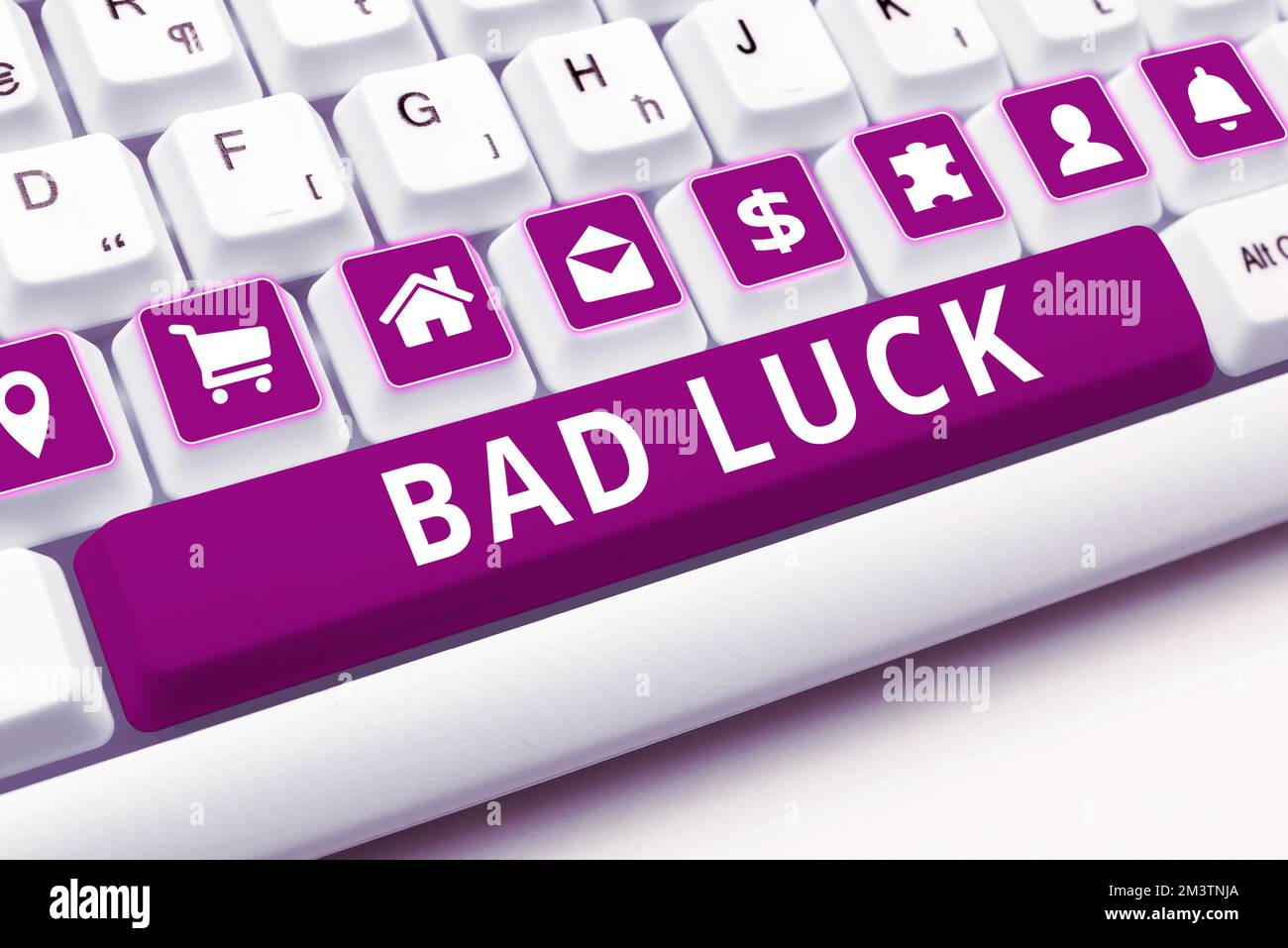 Conceptual caption Bad Luck. Business overview an unfortunate state ...
