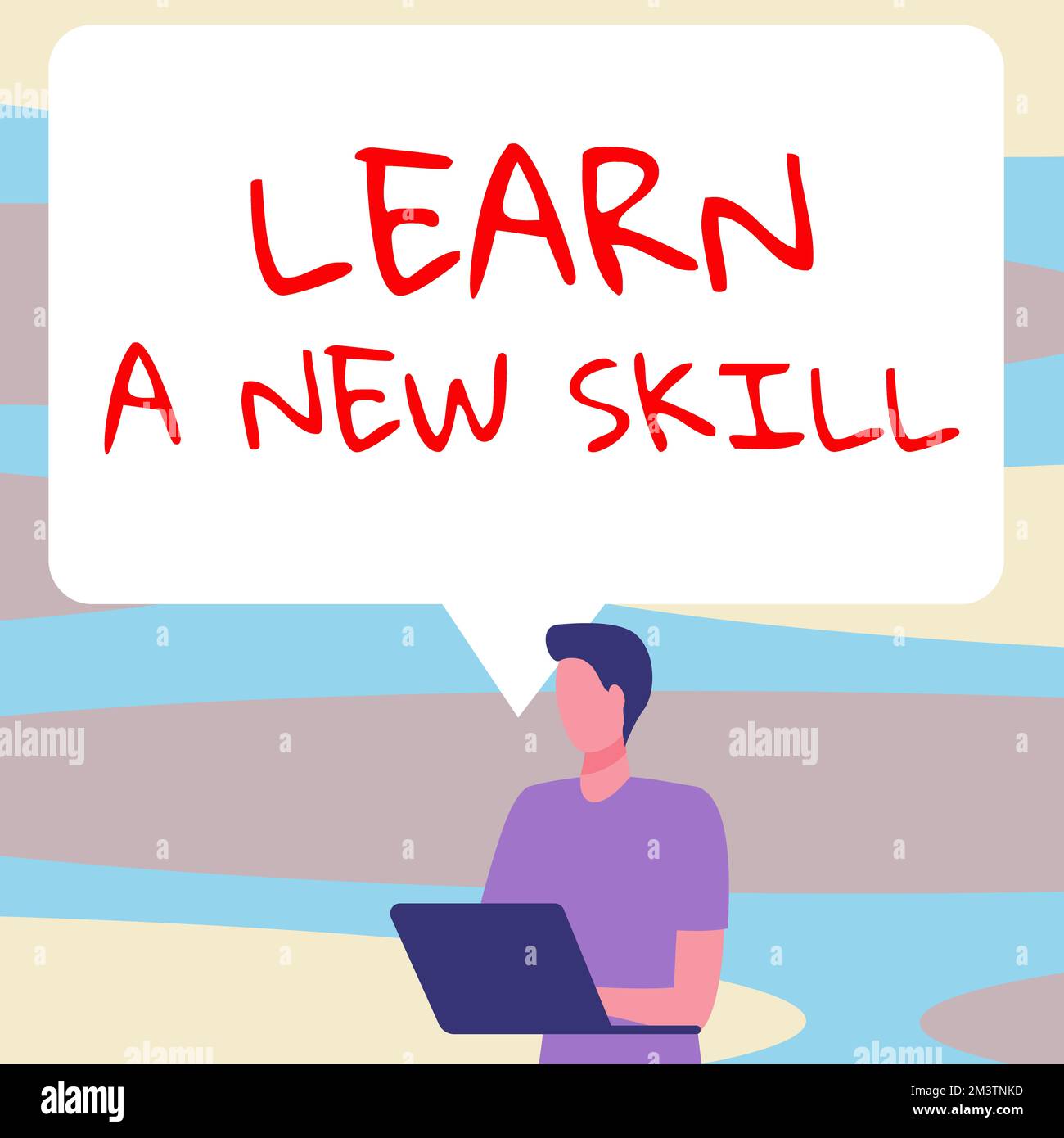 Conceptual caption Learn A New Skill. Business showcase acquisition knowledge through study ...