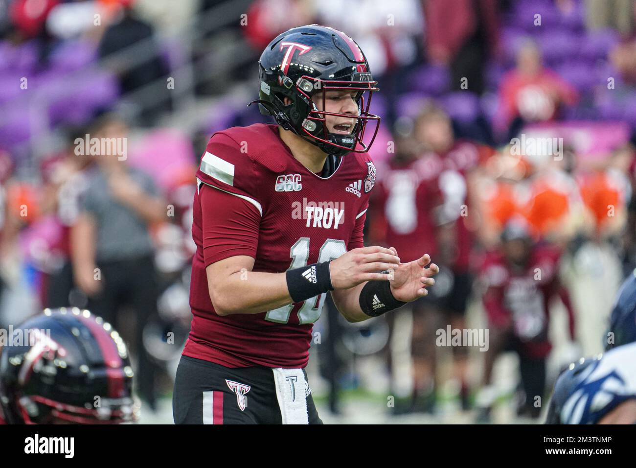 Orlando, Florida, USA, December 16, 2022, Troy Trojans quaterback ...