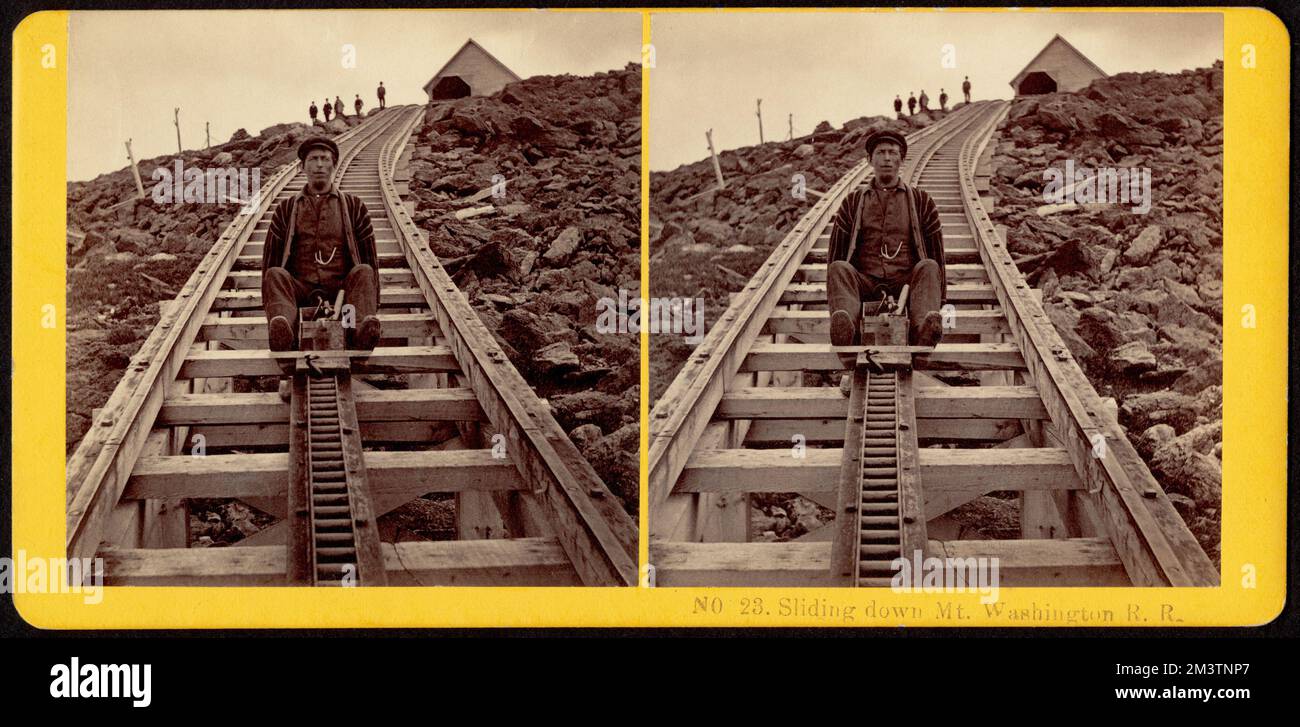 Sliding down Mt. Washington R. R. , Mountain railroads, Railroad tracks ...