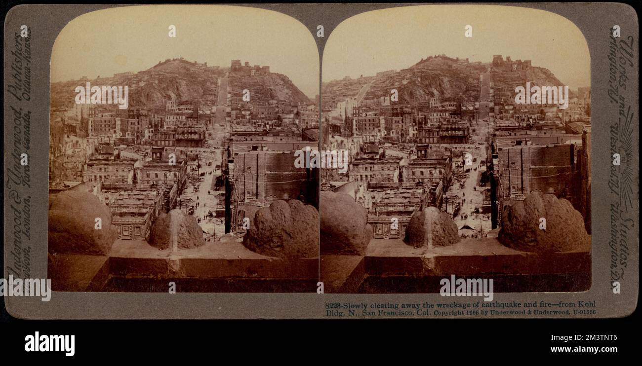 Slowly clearing away the wreckage of earthquake and fire -- from Kohl ...