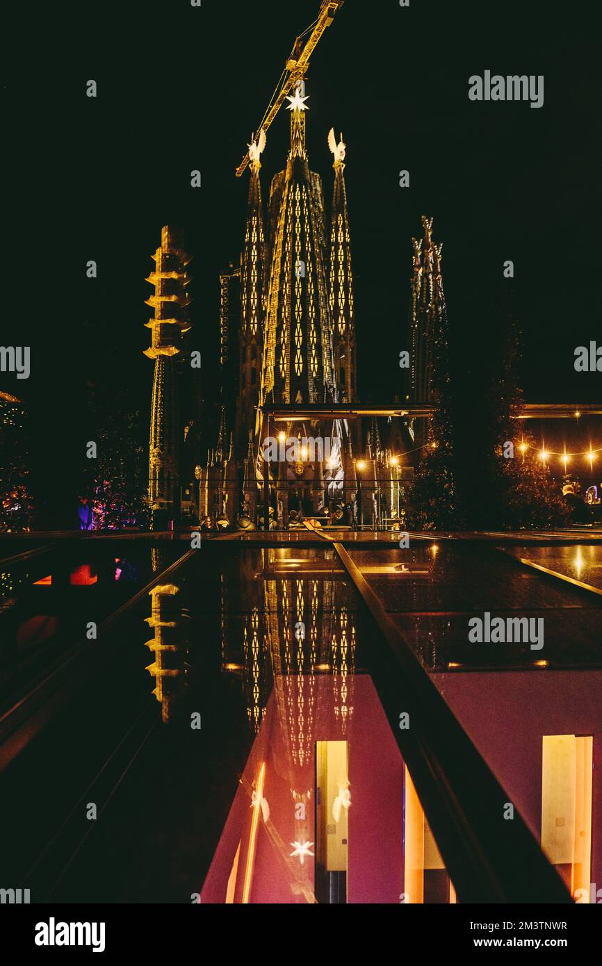 Barcelona, Spain. 16th Dec, 2022. The pinnacles of the towers of the ...