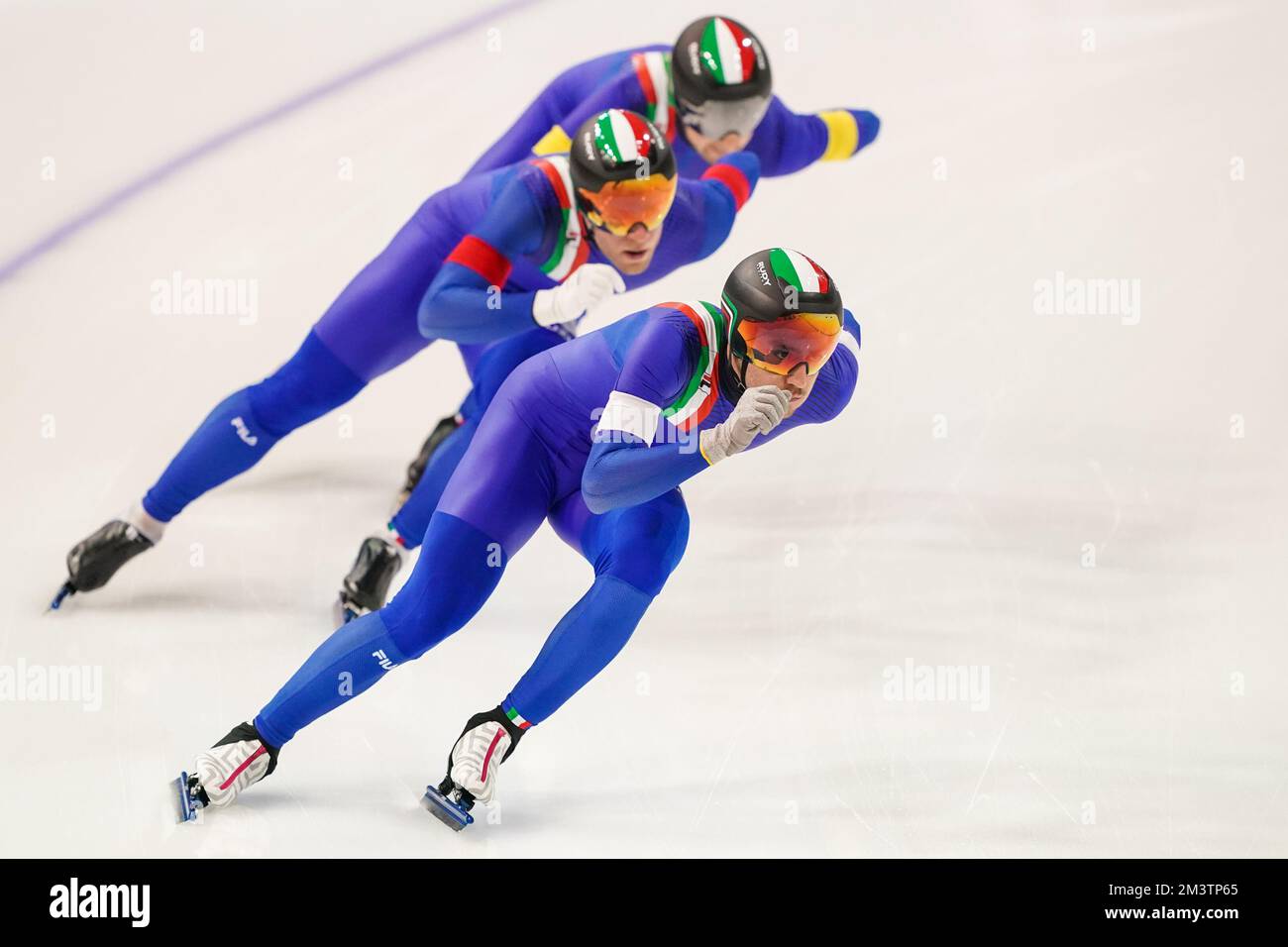 CALGARY, CANADA - DECEMBER 16: Francesco Betti of Italy, David Bosa of ...