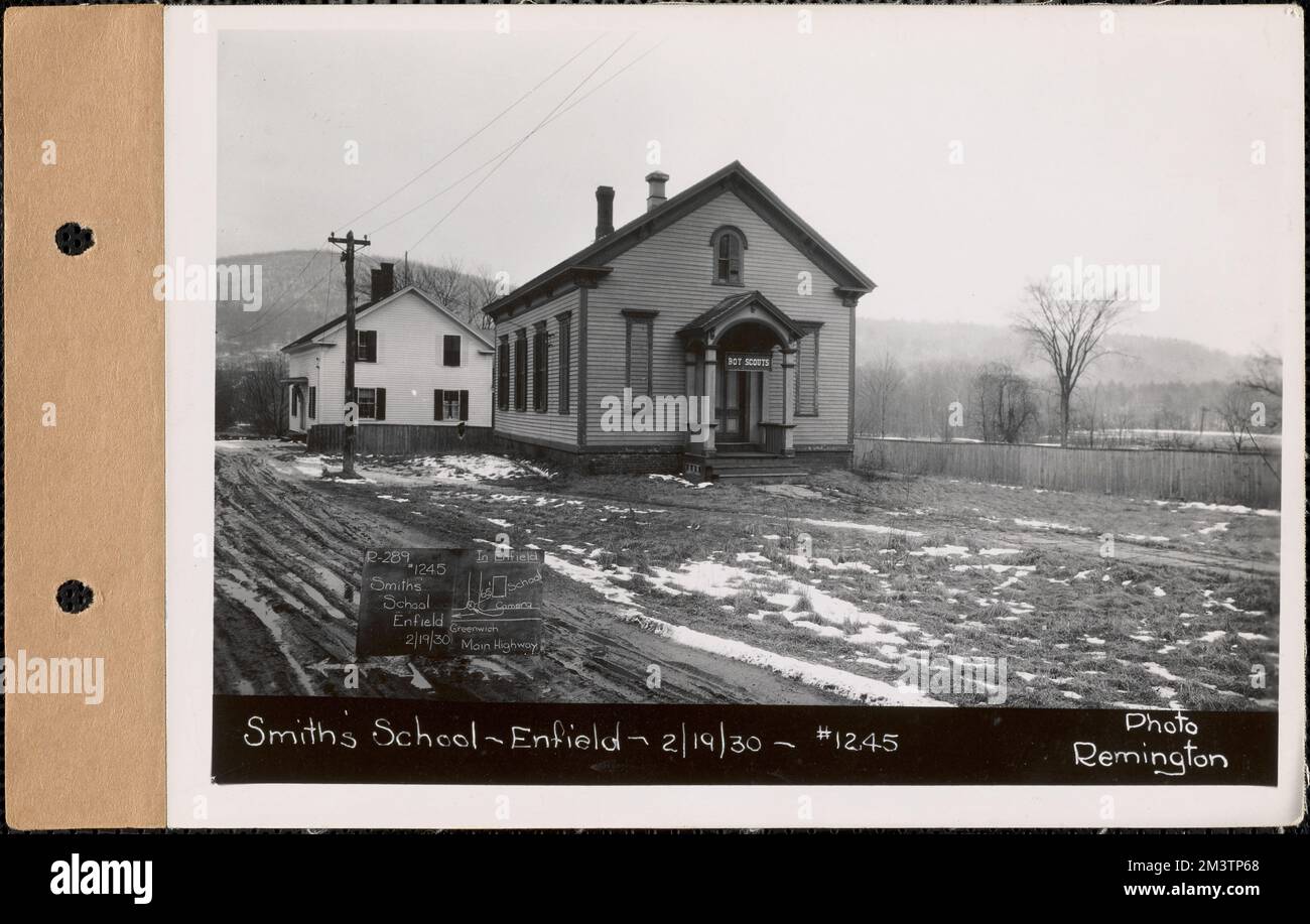 Smiths' School, schoolhouse ('Boy Scouts'), Enfield, Mass., Feb. 19 ...