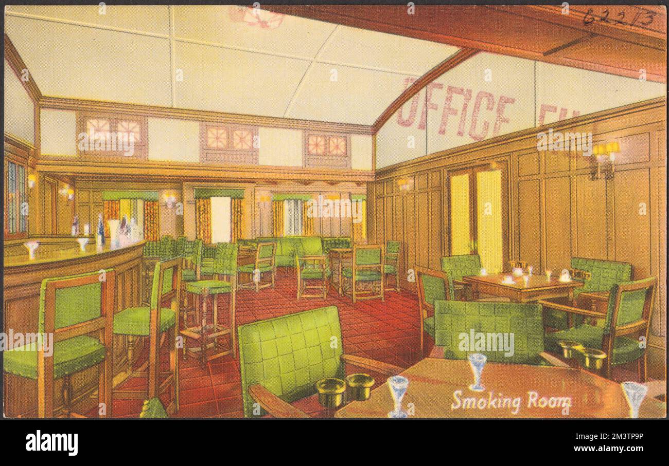 Smoking room , Ocean liners, Smoking rooms, American Export Lines, Inc ...