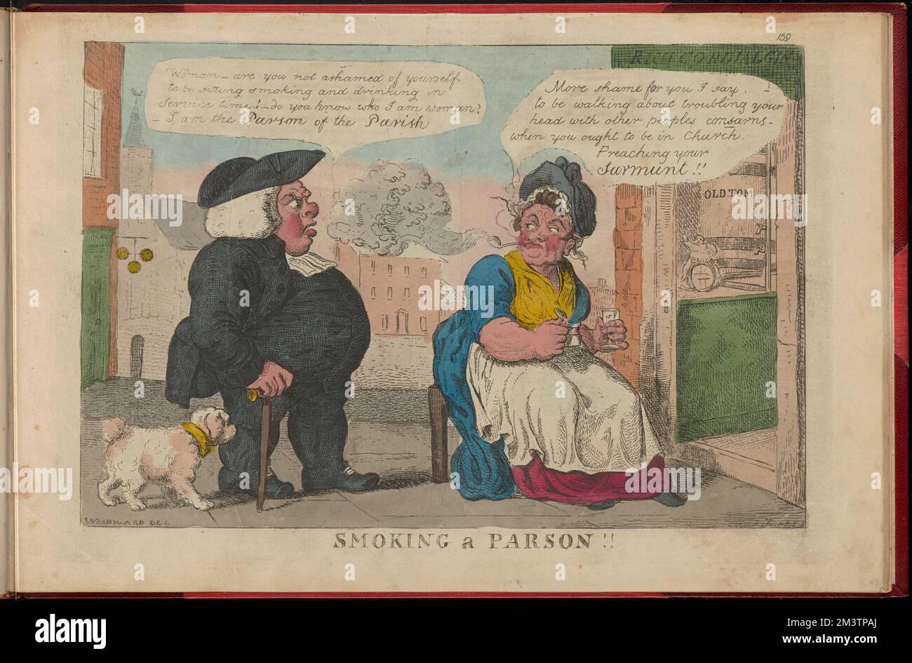 Smoking a parson , Clergy, Dogs, Smoking, Tobacco pipes. Thomas ...