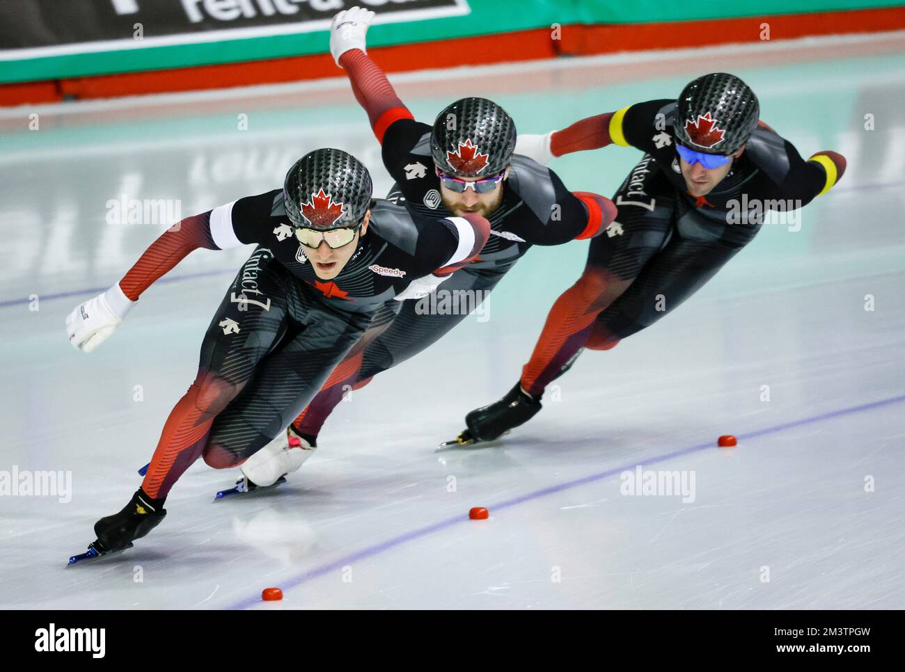 Canada's Antoine Gelinas-Beaulieu, left, Christopher Fiola, centre, and ...