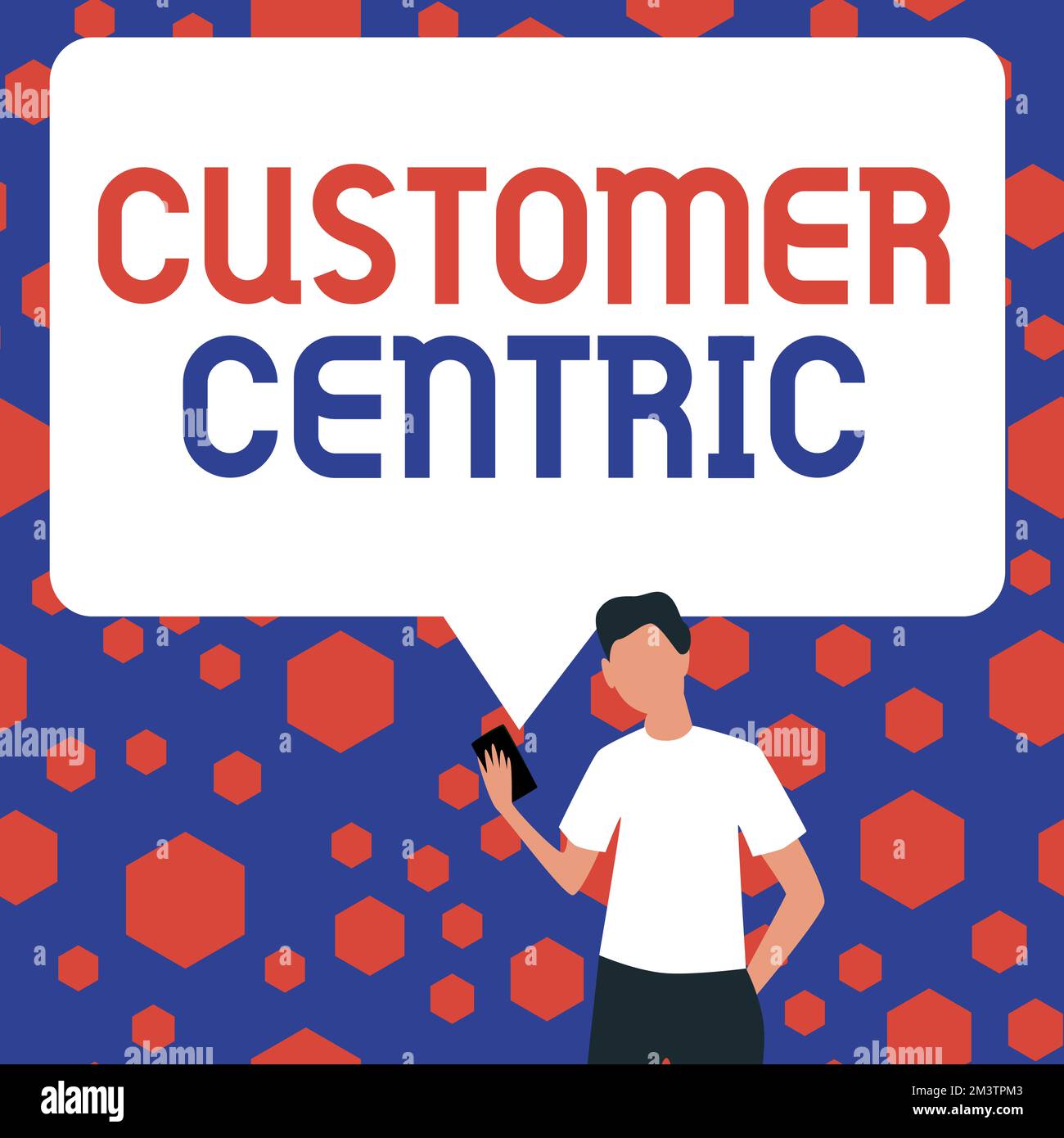 Hand writing sign Customer Centric. Business showcase process of ...