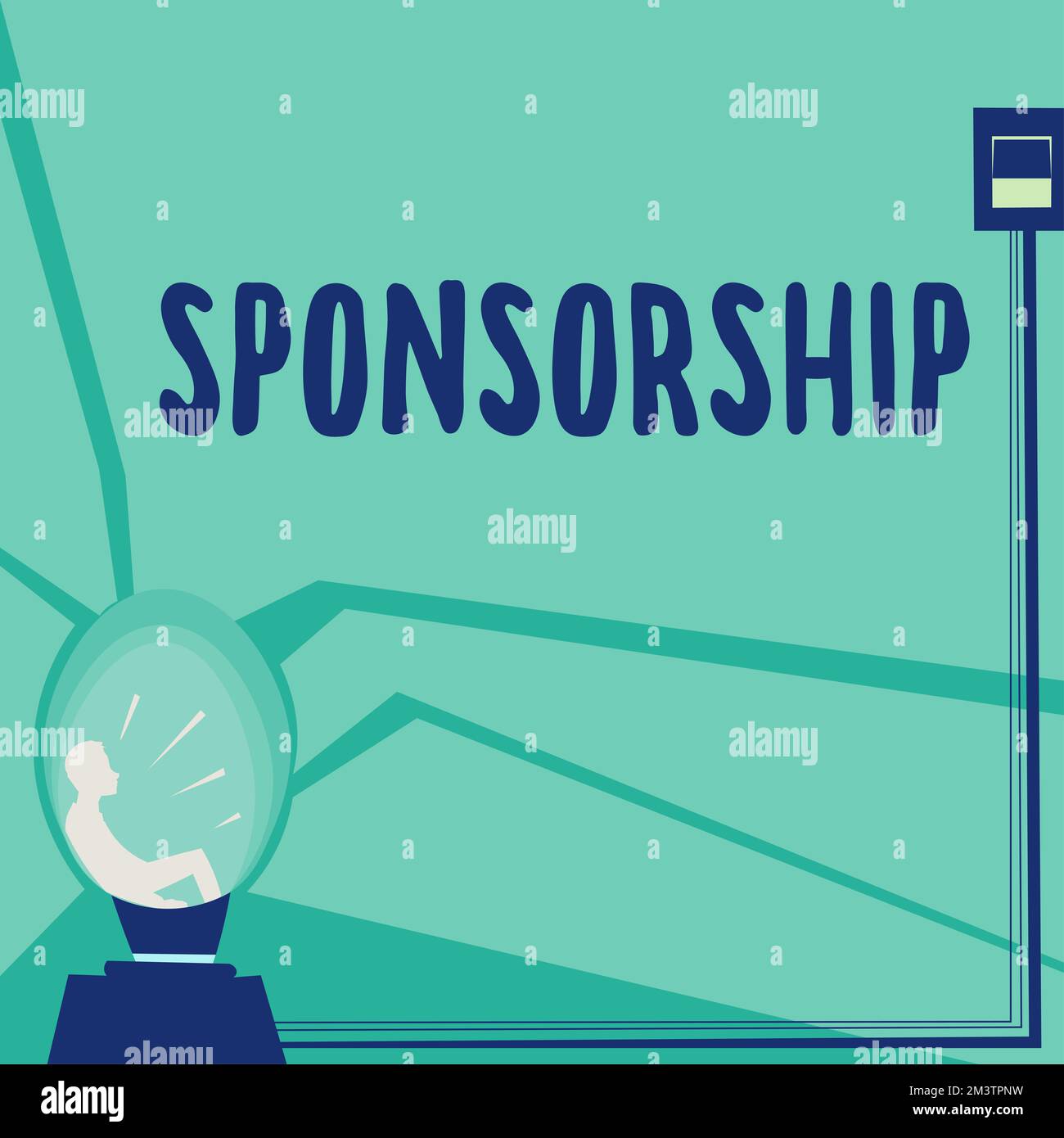 Text caption presenting Sponsorship, Word for Position of being a ...