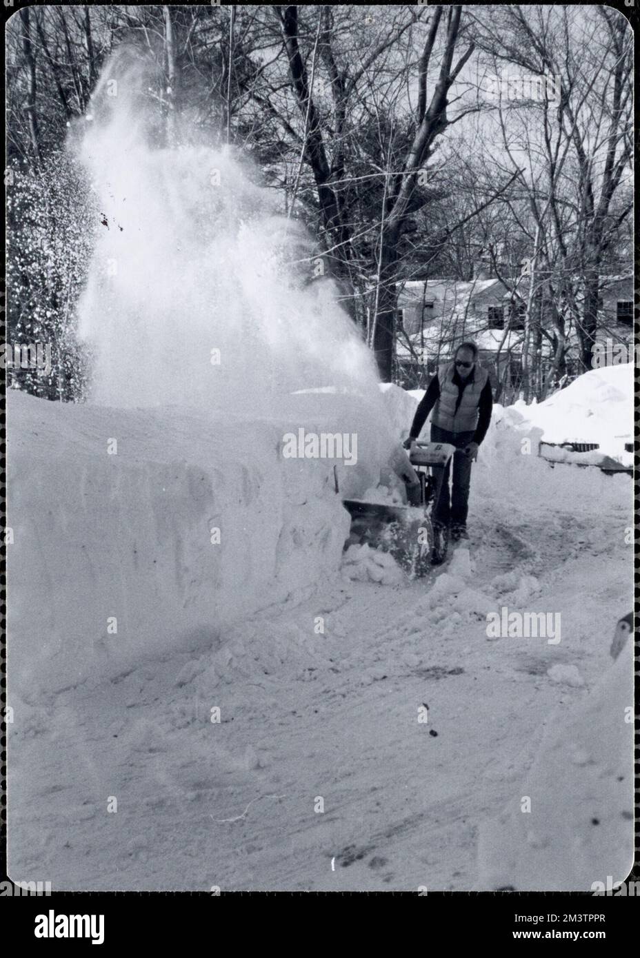 Snow blowing , Blizzards, Snow. Sharon Public Library Photo Collection ...