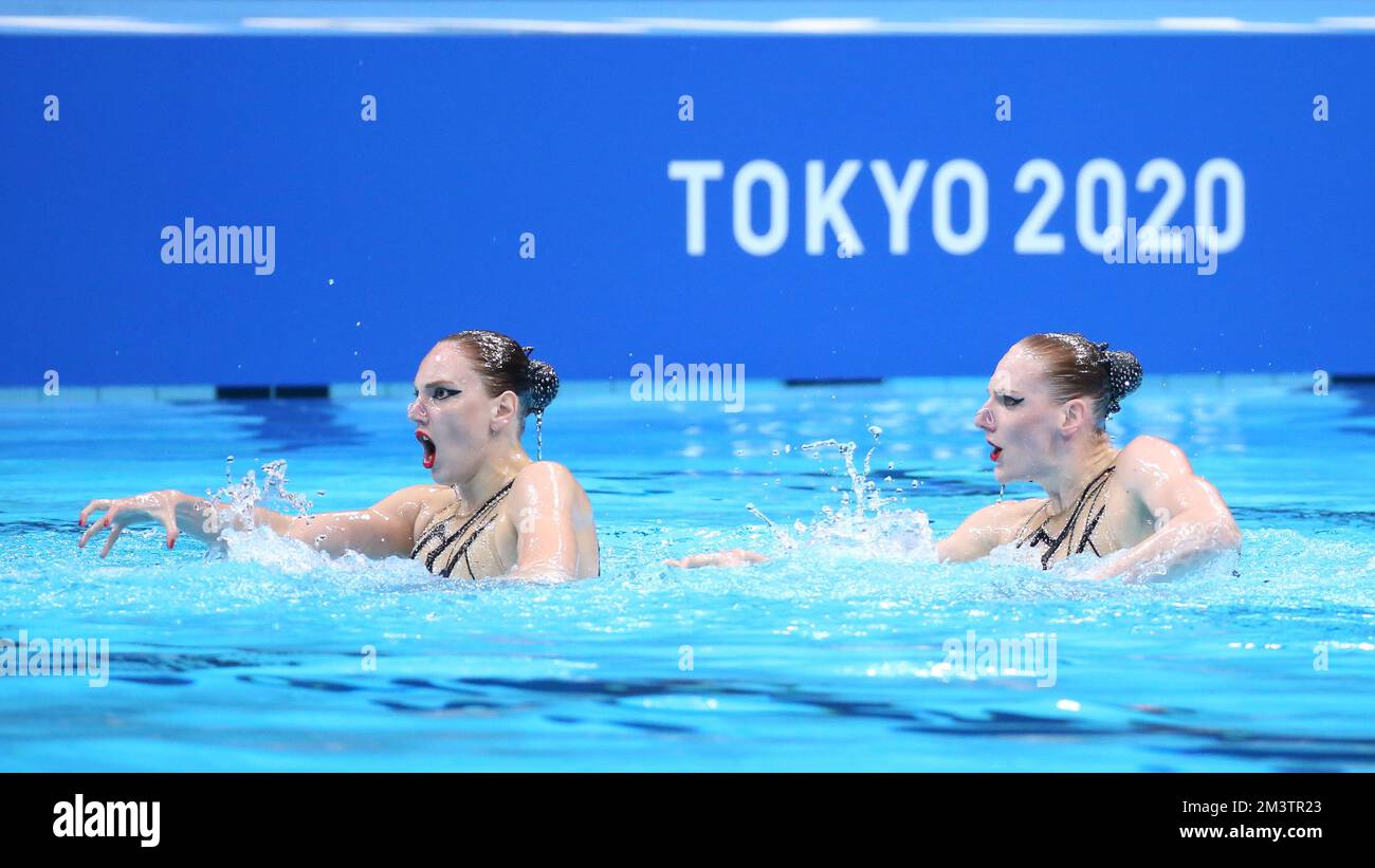AUG 4, 2021 - TOKYO, JAPAN: Svetlana ROMASHINA and Svetlana ...