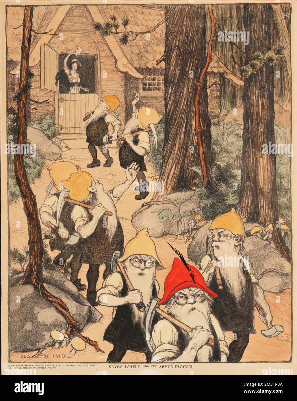 Snow White and the seven dwarfs , Dwarfs, Miners, Dwellings, Fictitious ...