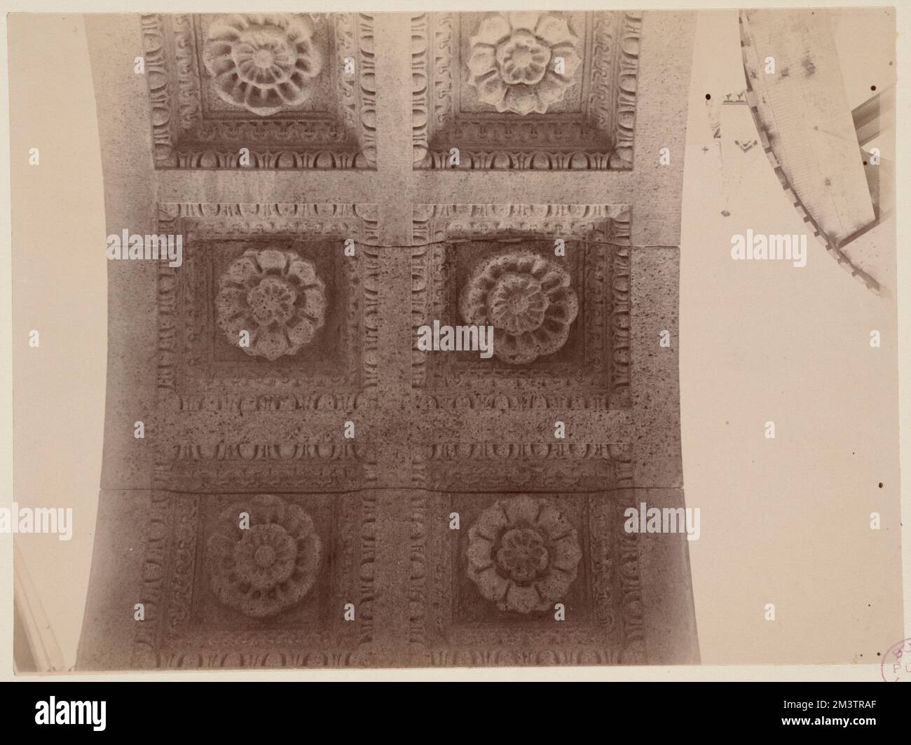 Soffit of the Dartmouth Street entrance arches, construction of the ...